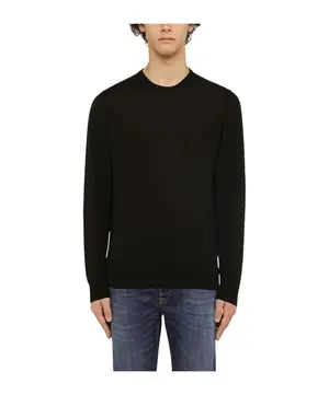 DRUMOHR Crew Neck Sweater With Rib Trim - Black