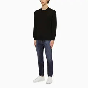 DRUMOHR Crew Neck Sweater With Rib Trim - Black