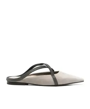 Brunello Cucinelli Monili Chain Slingback Slipper