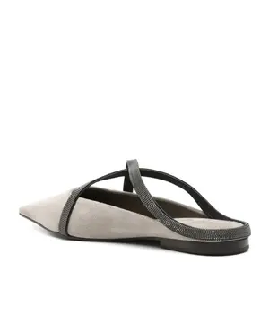 Brunello Cucinelli Monili Chain Slingback Slipper