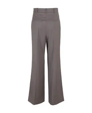 LOW CLASSIC Pleated High-waist Wide Leg Trousers - Black