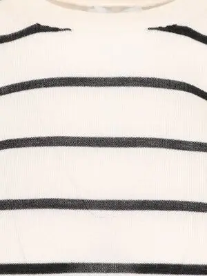 Max Mara Favetta Striped Knitted T-shirt - White
