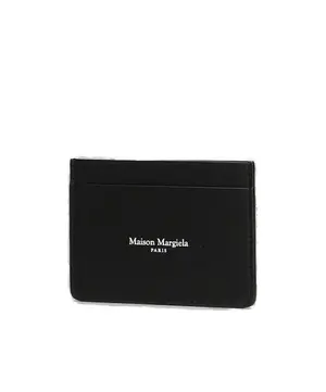 MAISON MARGIELA Logo Detailed Rectangular Wallet - Black
