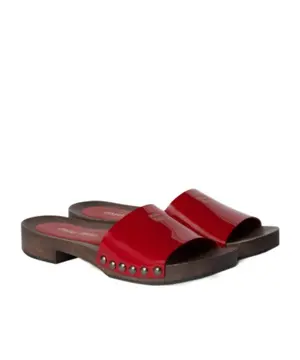 Miu Miu Patent Leather Clogs - Red