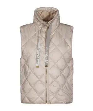 Max Mara Max Mara The Cube Tregic Zip-Up Drawstring Gilet Sand