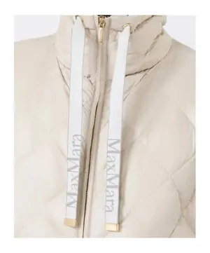 Max Mara Tregic Zip-up Drawstring Gilet - Sand