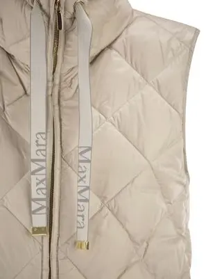 Max Mara Tregic Zip-up Drawstring Gilet - Sand