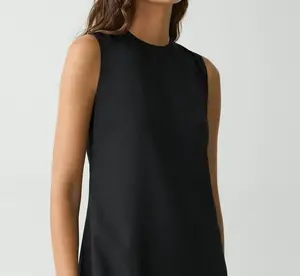 Theory Tie-neck Midi Dress In Lightweight Wool