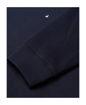 Emporio Armani Embroidered Logo Drawstring Hoodie