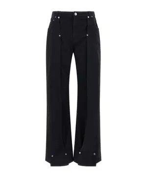JEAN PAUL GAULTIER Snap-button Front-cut Jeans - Black
