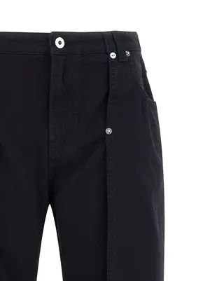JEAN PAUL GAULTIER Snap-button Front-cut Jeans - Black