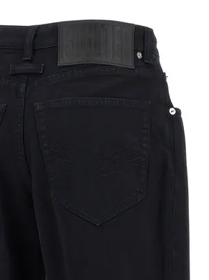 JEAN PAUL GAULTIER Snap-button Front-cut Jeans - Black