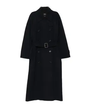 A.p.c. Belted Double-breasted Trench Coat - Blue