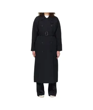 A.p.c. Belted Double-breasted Trench Coat - Blue