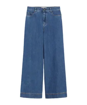 Max Mara Vega Wide Leg Jeans - Navy
