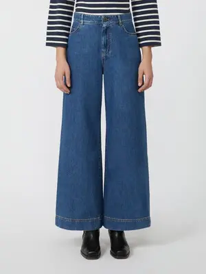 Max Mara Vega Wide Leg Jeans - Navy