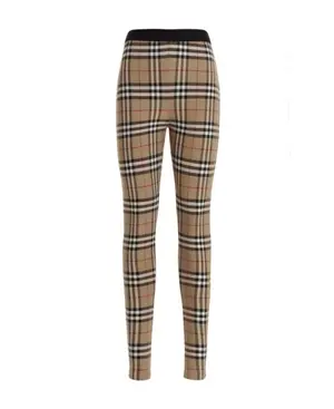 Burberry Vintage Checked Skinny Cut Leggings - Brown