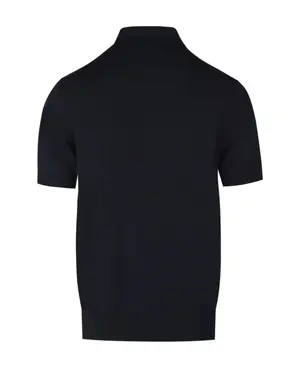 Dolce & Gabbana Dolce Gabbana Logo-plaque Short-sleeved Polo Shirt - Black