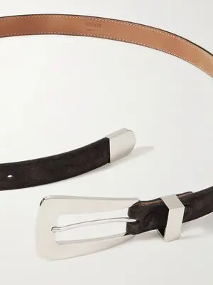 Khaite Lucca Suede Belt - Black