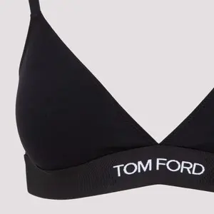 TOM FORD Logo Waistband Bra - Black