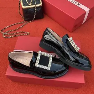 ROGER VIVIER Embellished Slip-on Loafers