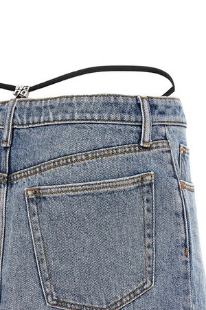 Alexander Wang Thong Strap Denim Mini Skirt