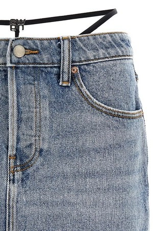 Alexander Wang Thong Strap Denim Mini Skirt