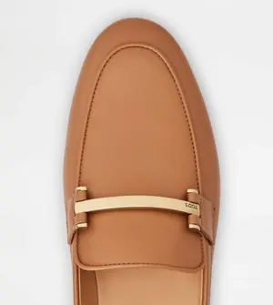TOD'S Slip-on Loafers With Metal Detail - Brown