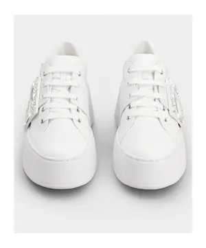 ROGER VIVIER Viv Skate Embellished Sneakers - White