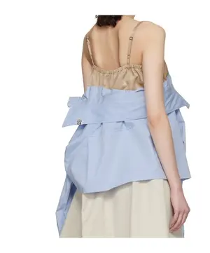 Mihara Yasuhiro Asymmetrical Paneled Shirt Top - Nude
