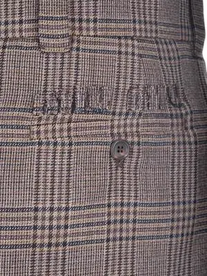 Miu Miu Pleated Plaid Mini Skirt