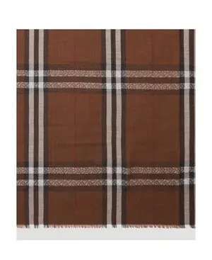 Burberry Monogram Check-print Scarf