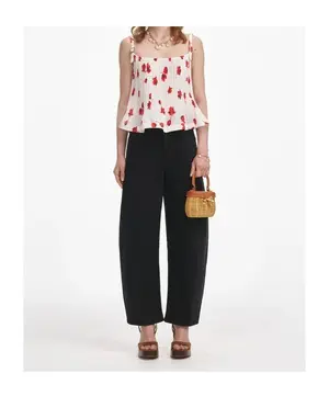 SELF-PORTRAIT High-rise Wide-leg Jeans