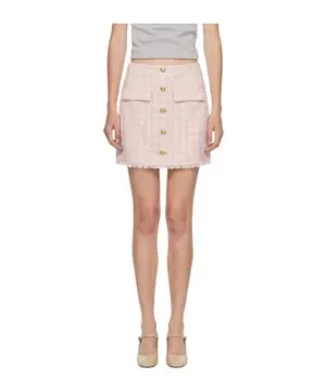 MARISSA CHIARA Gold Button Textured Skirt