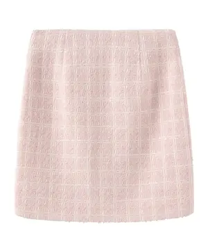 MARISSA CHIARA Gold Button Textured Skirt