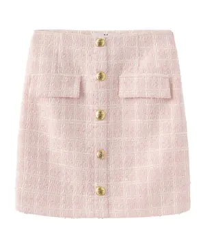 Marissa Chiara Gold Button Textured Skirt