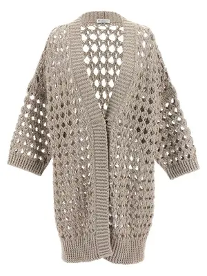 Brunello Cucinelli Open-knitted Cardigan