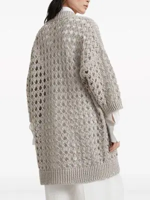 Brunello Cucinelli Open-knitted Cardigan