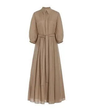 Gabriela Hearst Andy Belted Midi Shirt Dress