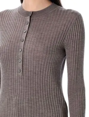 Soeur Ribbed Knit Pullover - Gray