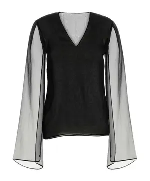 Alberta Ferretti V Neck Blouses