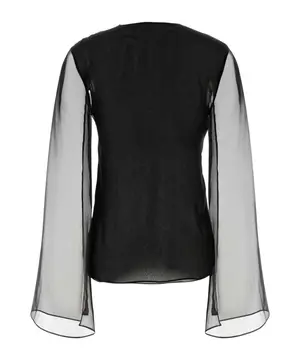 Alberta Ferretti V-neck Bell Sleeve Top