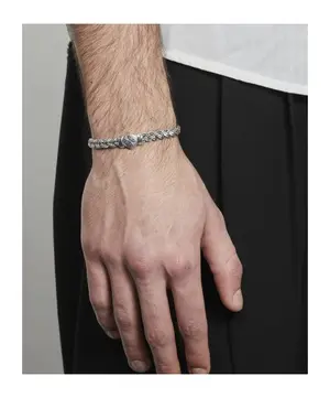 Emanuele Bicocchi Braided Sterling Chain Bracelet - Silver