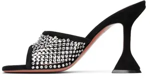 Amina Muaddi Lupita Crystal Mesh High-heeled Sandals