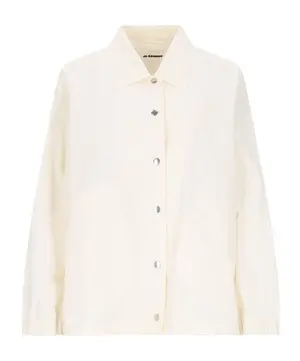 JIL SANDER Logo-printed Textured Casual Jacket - No