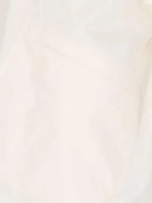 JIL SANDER Logo-printed Textured Casual Jacket - White