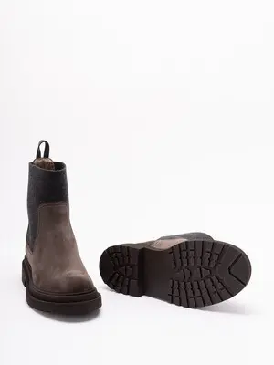 Brunello Cucinelli Round Toe Chelsea Boots - Black