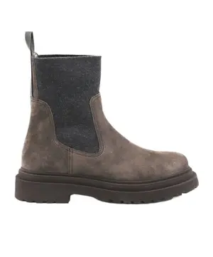 Brunello Cucinelli Brunello Cucinelli Round Toe Chelsea Boots Black