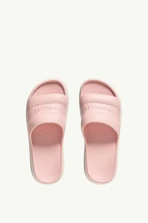 Moncler Logo Slide Sandals - Pink