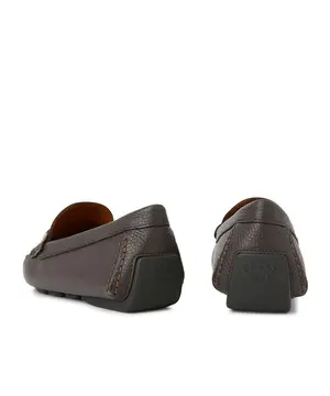 Bally Round Toe Loafers With Ribbon Detail - Brown
